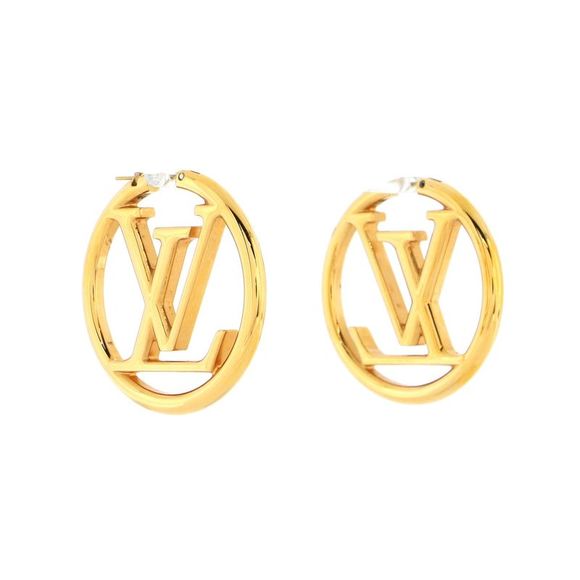 Louis Vuitton | Jewelry | Louis Vuitton Louise Hoop Earrings Metal Gm ...